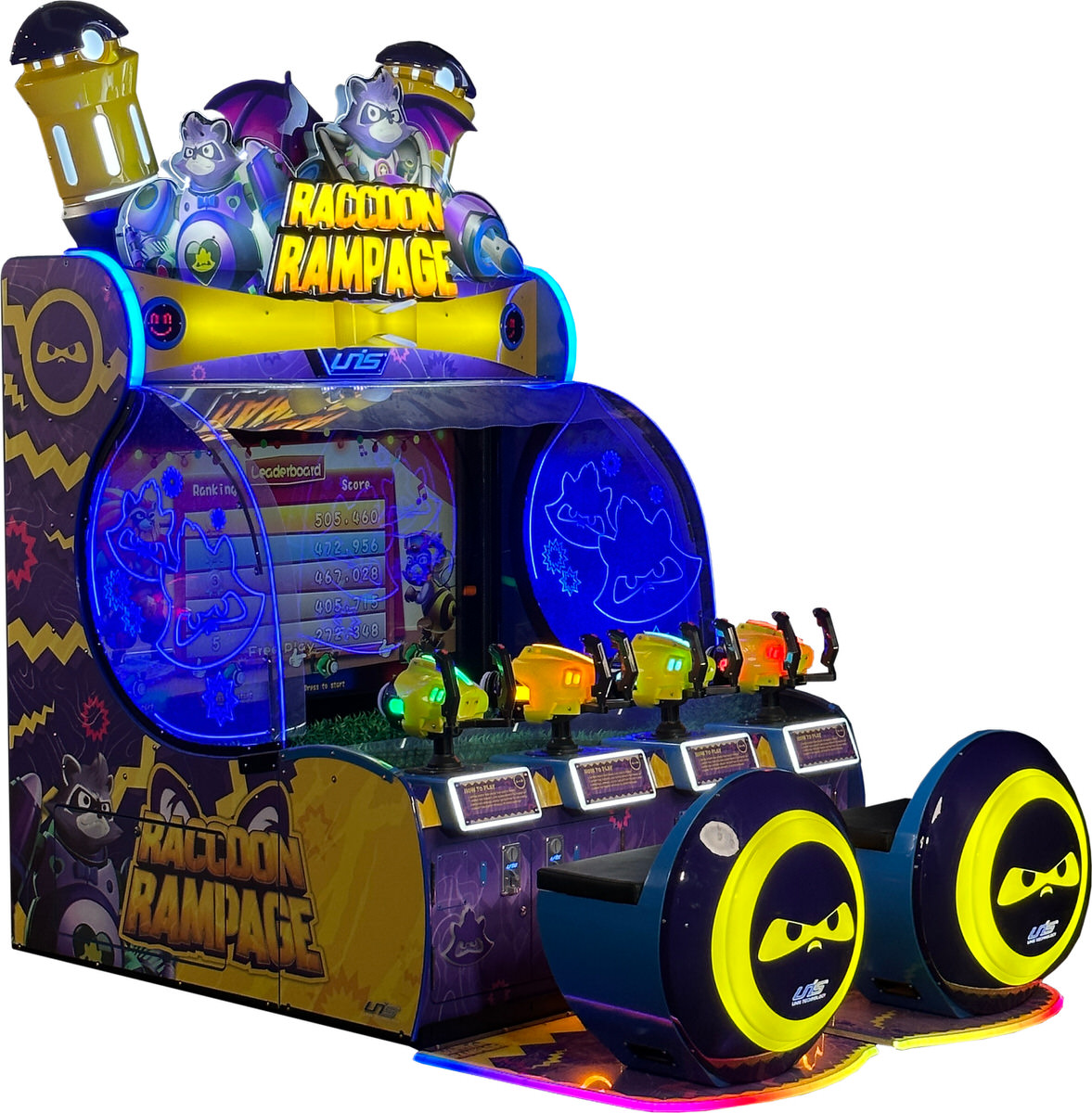 Raccoon Rampage 4 Player - ATS Entertaiment - Amusement Total Solutinos